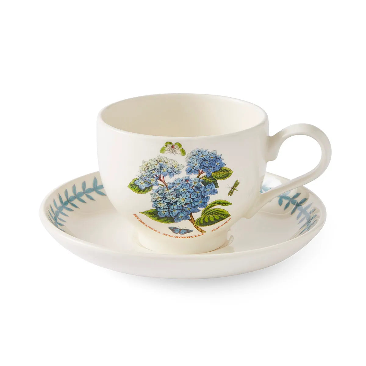 Botanic Garden Meadow Breakfast Teacup & Saucer, Hydrangea – Spode Thailand