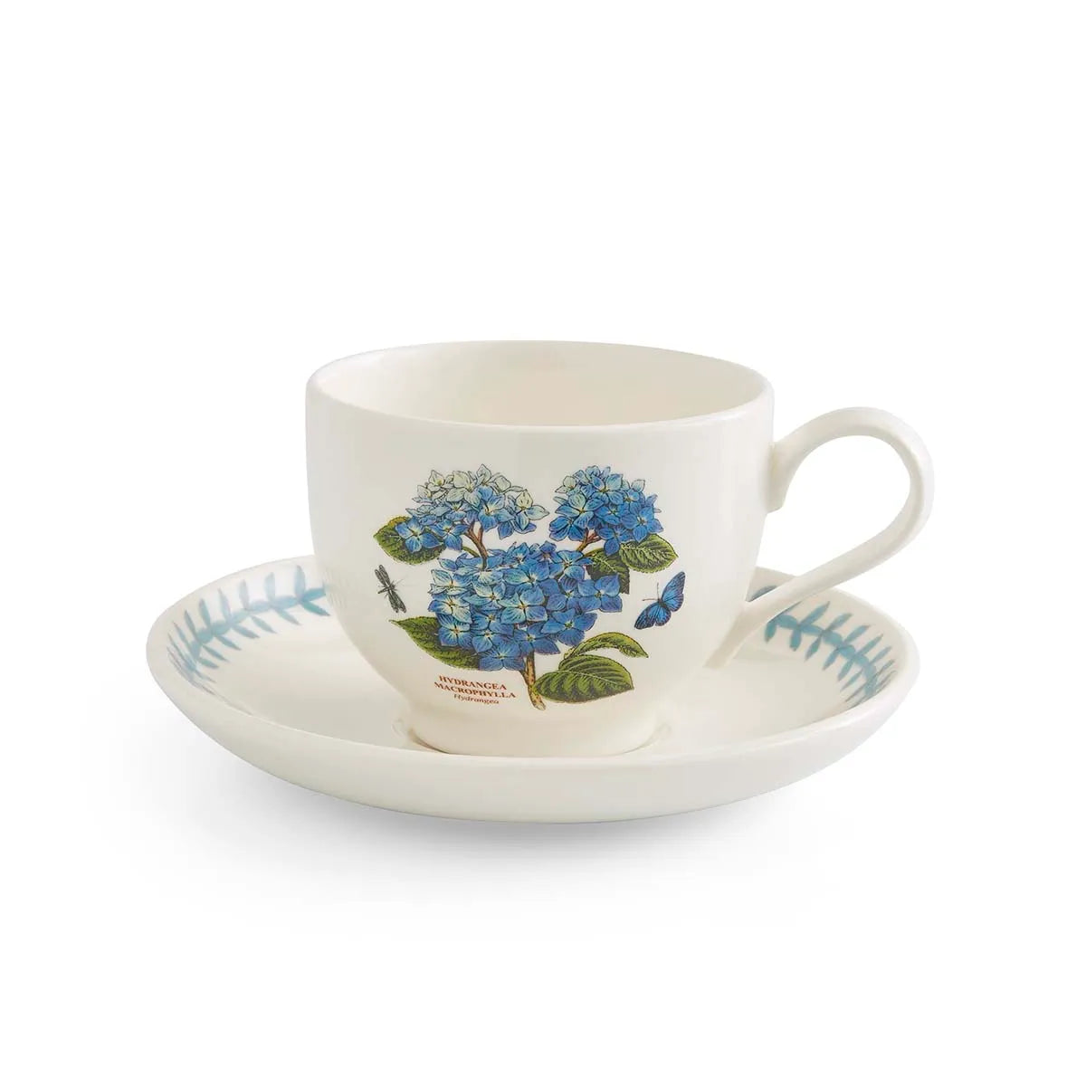 Botanic Garden Meadow Teacup & Saucer, Hydrangea – Spode Thailand
