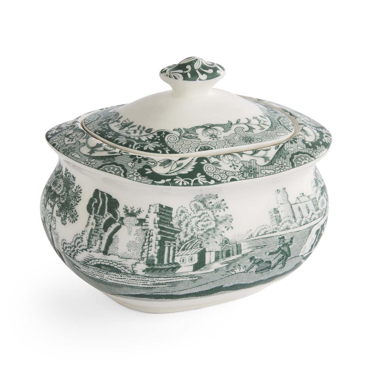 Spode Heritage Green Italian Sugar Box 0.25L/9ft.oz — Spode Thailand